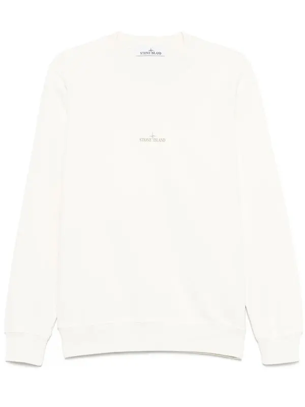 Stone Island Compass-motif Sweatshirt - White