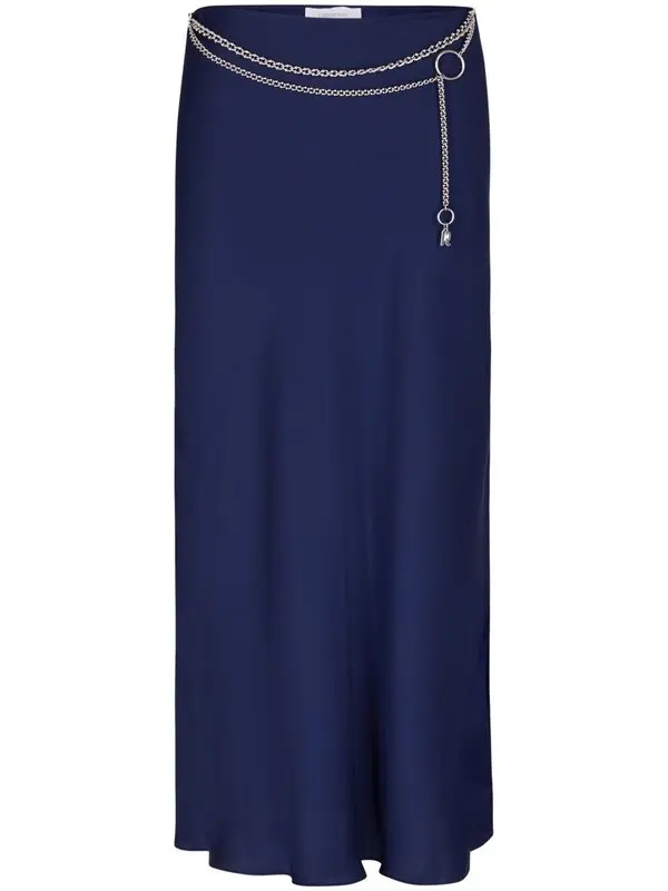 Rabanne Satin Maxi Skirt - Blue