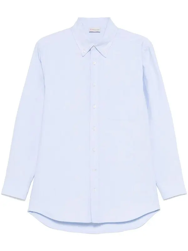 Moncler Long-sleeved Cotton Shirt - Blue