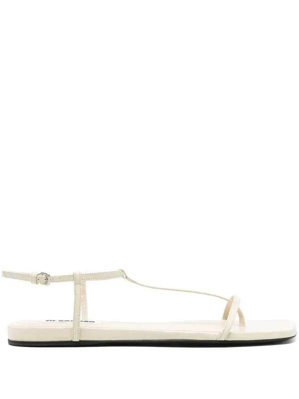 JIL SANDER Square-toe Thong Sandals - White