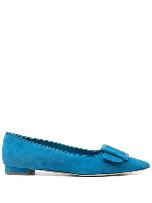 Manolo Blahnik Maysale Ballet Flats - Blue