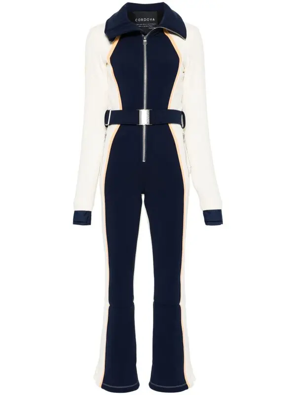 Cordova Colour-block Ski Suit - Blue