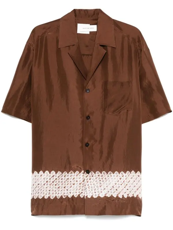FENG CHEN WANG Contrast Stripe Silk Shirt