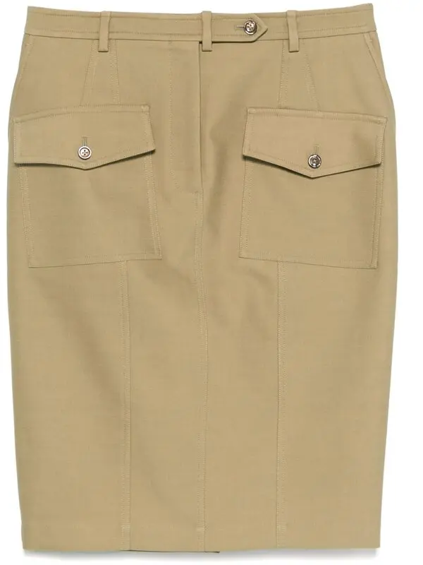 TOM FORD Twill Midi Skirt - Green