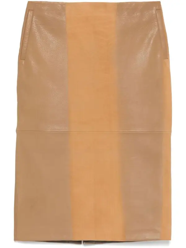 Christopher Esber Leather Midi Skirt