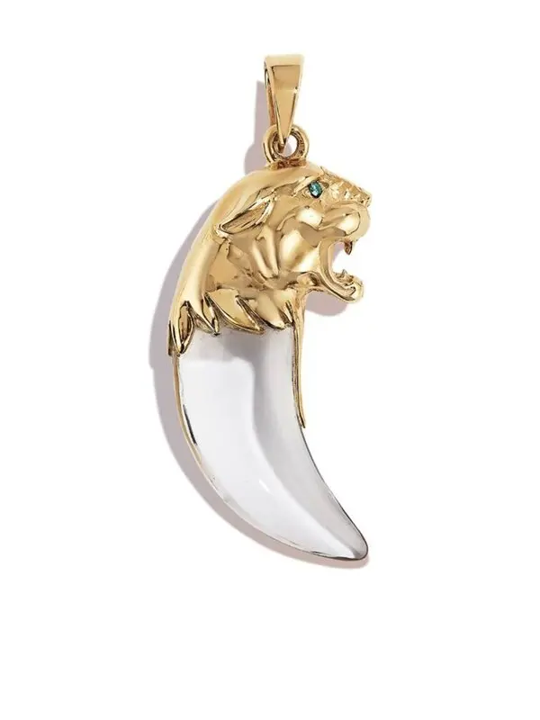 RENATO CIPULLO 18kt Yellow Giaguaro Diamond Pendant - Gold