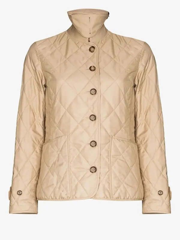 Burberry Neutral Quilted Jacket - Neutrals - 40% Off | Editorialist