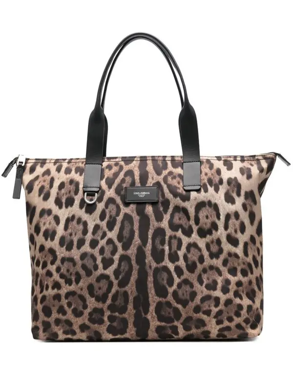Dolce & Gabbana Leopard-print Tote Bag - Brown