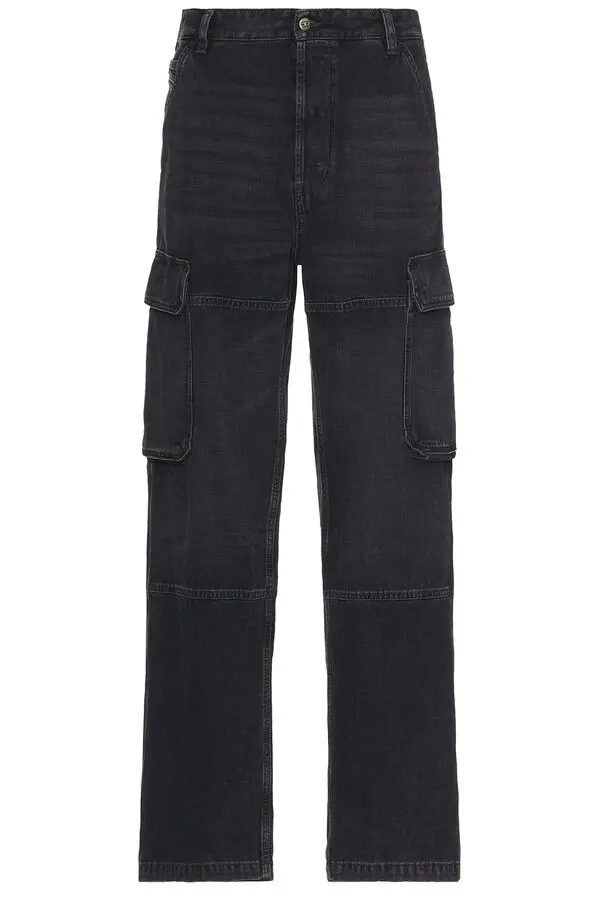 Diesel Uty Cargo Jeans - Black