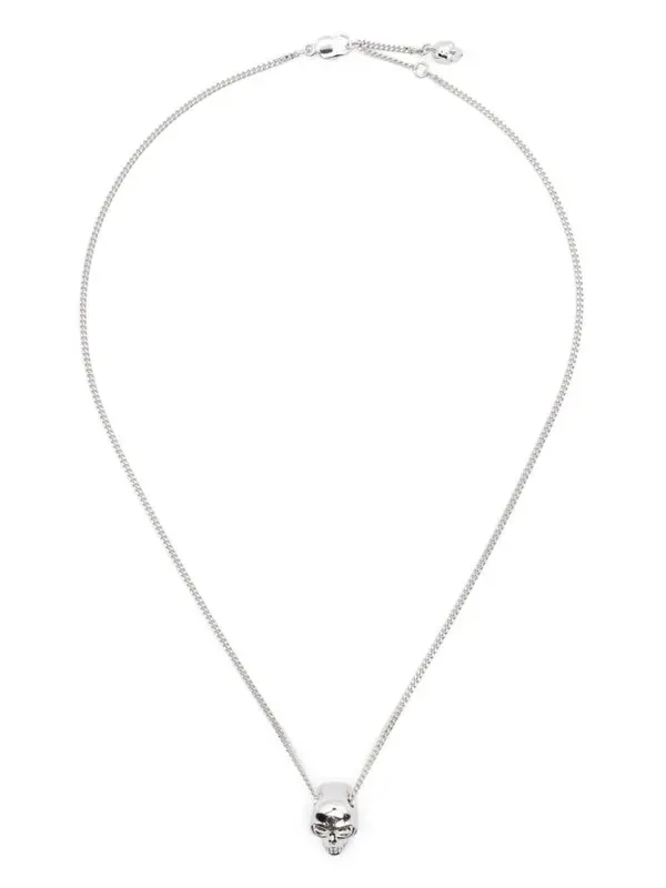 Alexander McQueen Skull Pendant Necklace - Silver