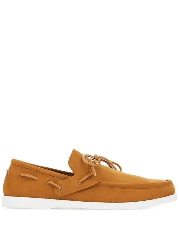 Marni Suede Boat Shoes - Brown