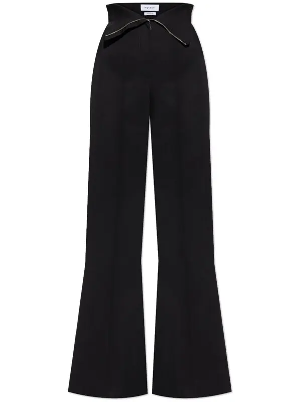 Alexander McQueen Foldover-waist Trousers - Black
