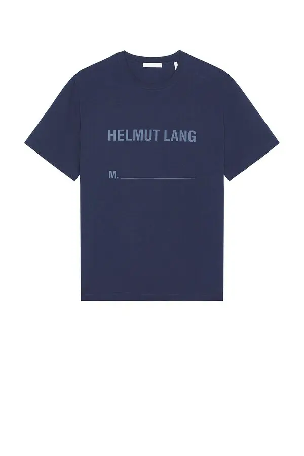 Helmut Lang Stamped Tee In Navy