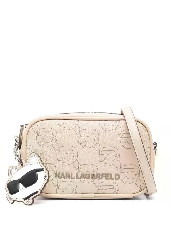 Karl Lagerfeld Ikon Monogram Crossbody Bag - Neutrals