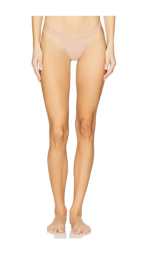NEGATIVE UNDERWEAR Sieve Thong In Nude - Buff