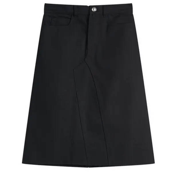JIL SANDER Cotton Poplin Midi Skirt