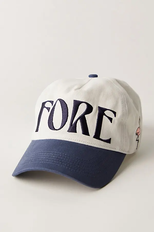 FORE ALL Embroidered Baseball Cap - Indigo