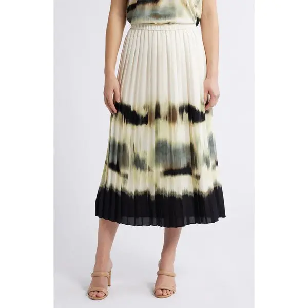Anne Klein Placed Tie-dye Print Skirt