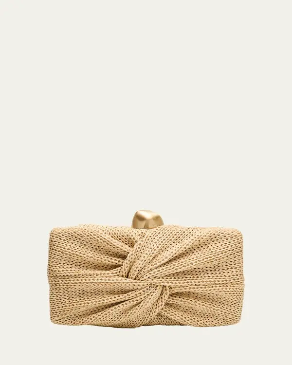 Cult Gaia Lisse Twisted Raffia Clutch