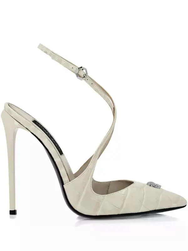 Philipp Plein Crocco Print Pumps - Neutrals
