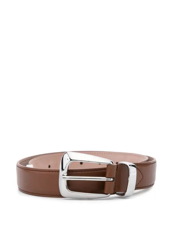 Khaite Benny Leather Belt - Brown