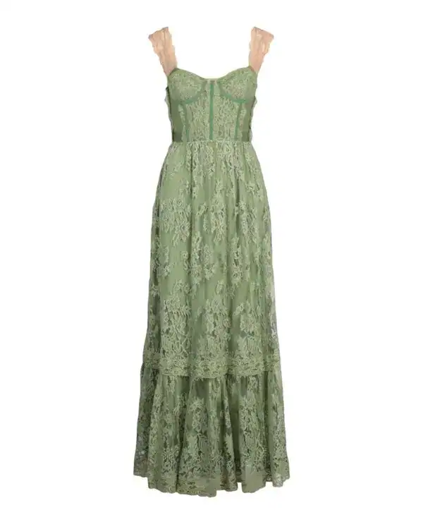 green emerald velvet dress Gucci 2000s Floral Silk Mini Dress with Bamboo Hardware – THE WAY WE WORE main image 0