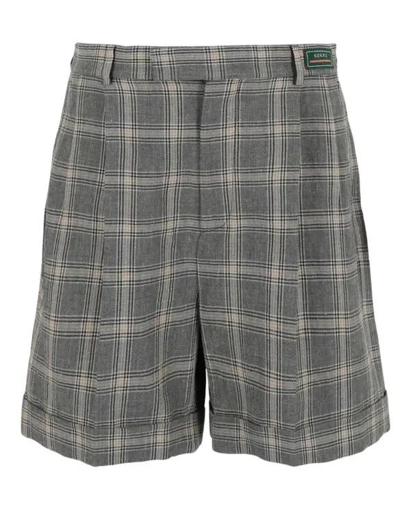 Gucci Plaid Cuffed Shorts