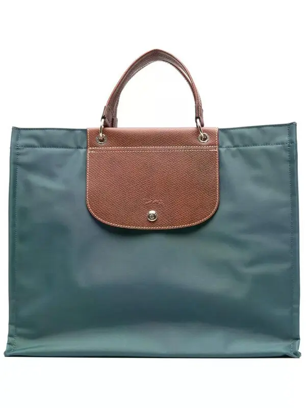 Longchamp Large Cabas Tote Green Editorialist