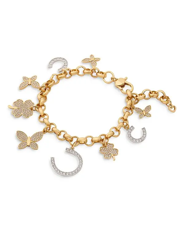 Kate Spade New York Pave Lucky Charm Statement Bracelet