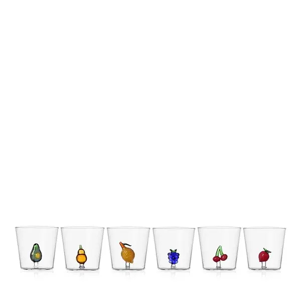 ICHENDORF MILANO Fruits & Flowers Assorted Glasses, Set Of 6