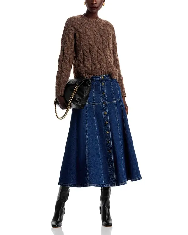 Cinq À Sept Veena Denim Skirt - Oceane