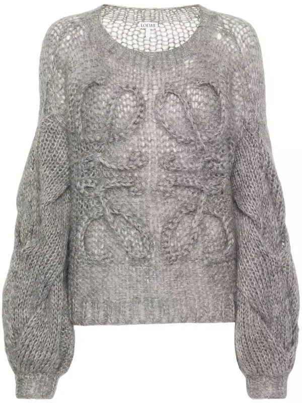 Loewe Anagram-embroidered Open-knit Jumper