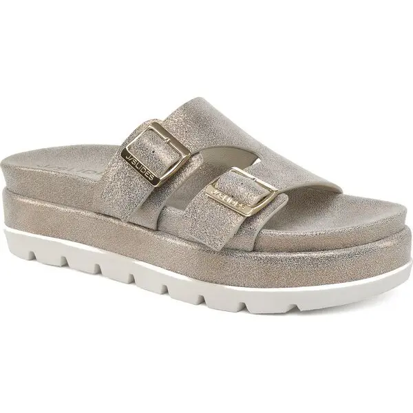 J/SLIDES NYC Bianca Sandal - Bronze Metallic