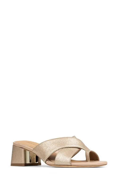 DONALD PLINER Keena Leather Slide Sandal - Platino