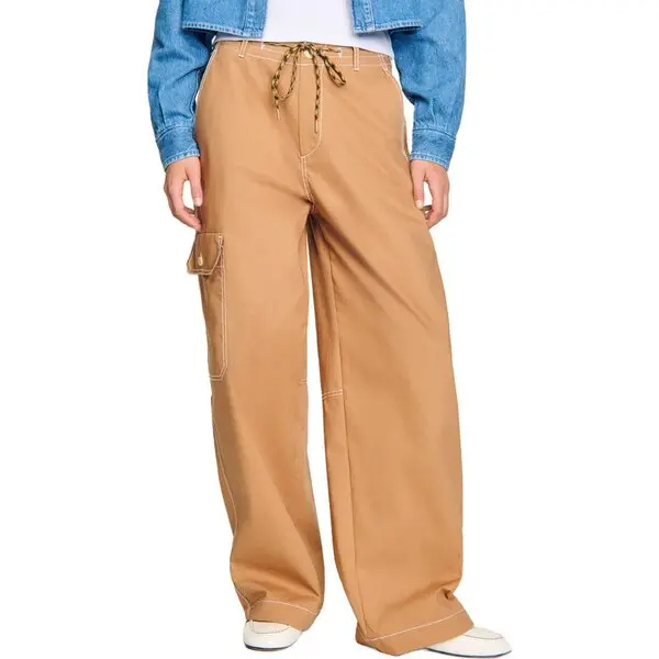 Sandro Cargo Trousers - Camel