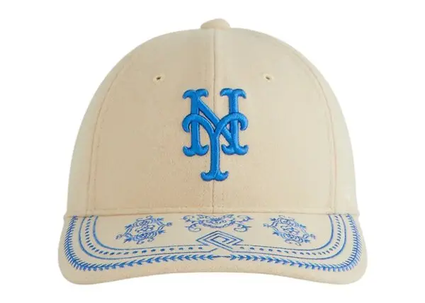 Kith X ‘47 New York Mets Embroidered Franchise Long Sleeve Cap - Sandrift