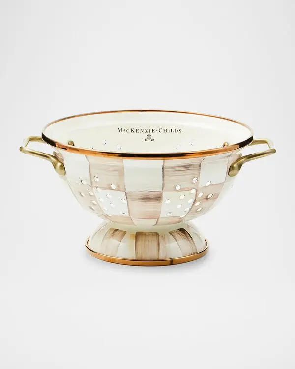 MACKENZIE-CHILDS Mocha Check Small Colander - One-color