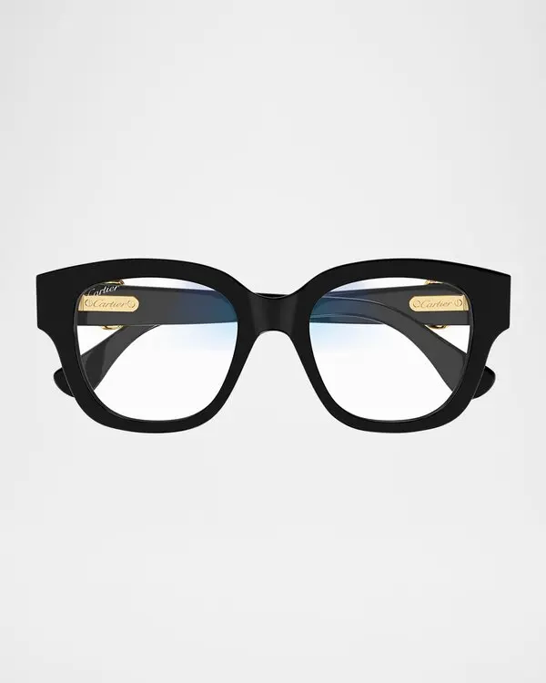 CARTIER C-logo Rectangle Eyeglasses