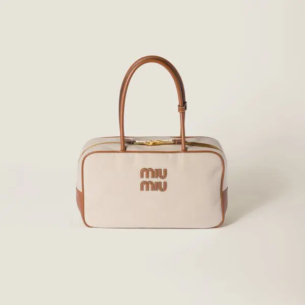 Miu Miu Canvas And Leather Bag