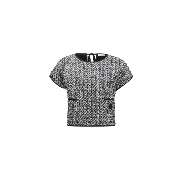 Moncler Silk And Tweed Top - Multicolor