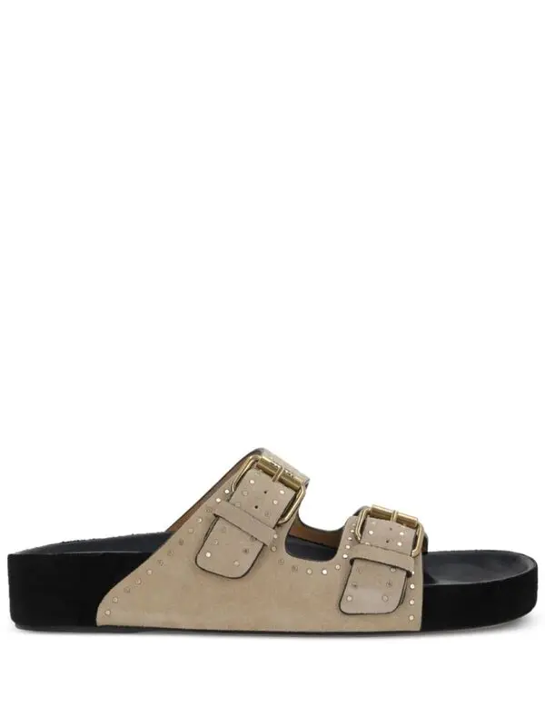 Isabel Marant Lennyo Suede Sandals - Beige