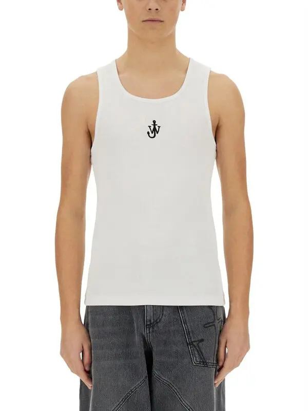 JW Anderson Tank Top With Logo - White