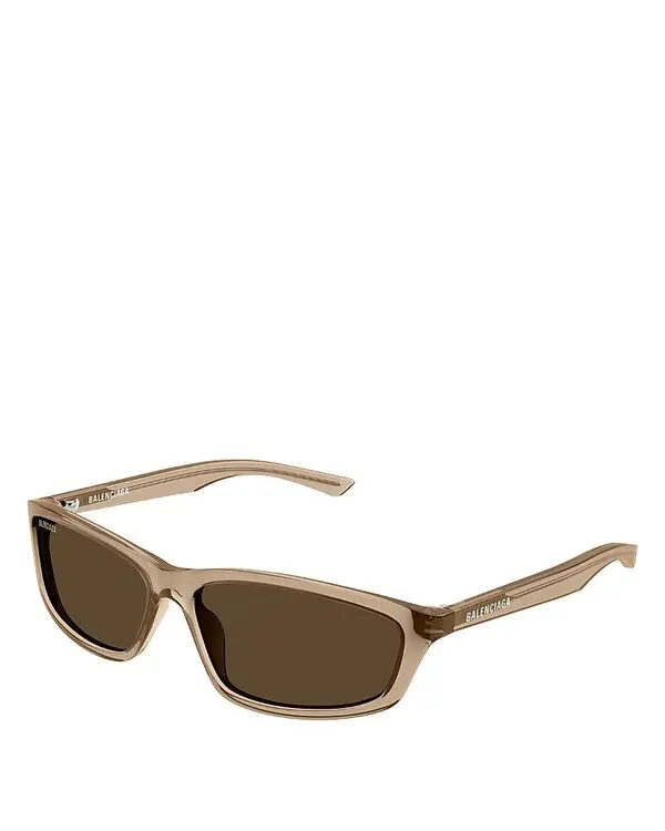 Balenciaga Neo Rectangle 60mm Sunglasses - Beige