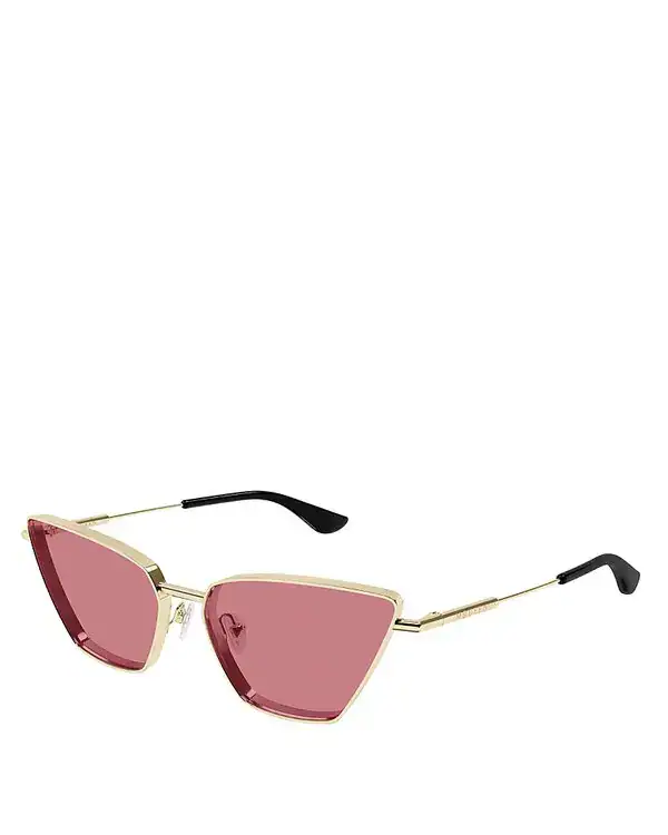 Gold Metal Sunglasses Alexander Mcqueen Women | Editorialist