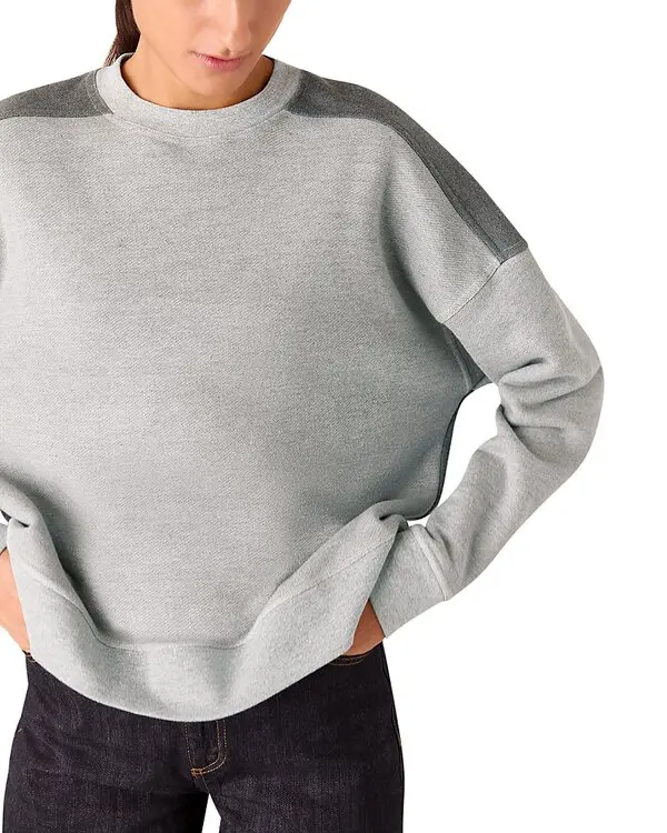 Whistles Colorblocked Cotton Sweater