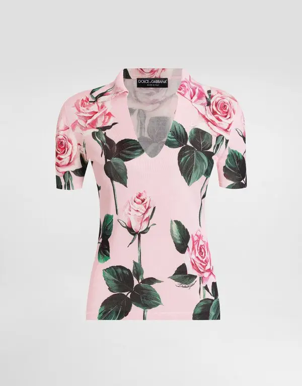 Dolce & Gabbana Rose- Silk Sweater