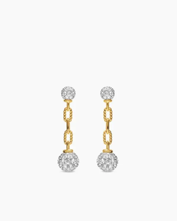 David Yurman Dy Madison® Pavé Bead Drop Earrings