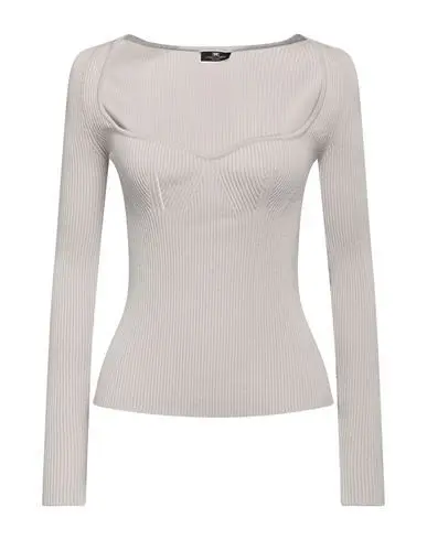 Elisabetta Franchi Knitted Lightweight Knit Sweater - Grey
