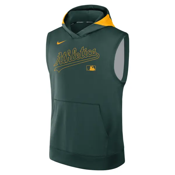 Nike Athletics Authentic Collection Dri-fit Mlb Sleeveless Pullover Hoodie - Green
