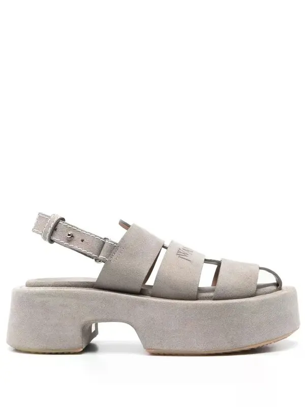 JW Anderson Suede Platform Sandals - Grey